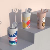 China 375ml Stainless Steel Double Wall Vacuum Insulated Tumblers With Straw for sale