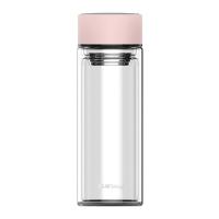 China Leakproof Double Wall Borosilicate Glass Tea Bottles Infuser For Green Tea for sale