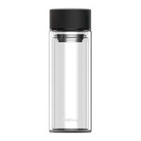 China Leakproof Double Wall Borosilicate Glass Tea Bottles Infuser For Green Tea for sale