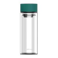 China Leakproof Double Wall Borosilicate Glass Tea Bottles Infuser For Green Tea for sale