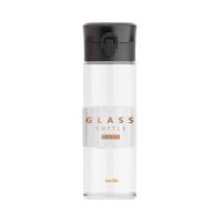 China 300ml Reusable Insulated Borosilicate Glass Travel Tea Bottle With Straw BPA Free for sale
