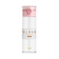 China ODM 300ml Flip Top Lid Insulation Glass Tea Bottles With Strainer for sale