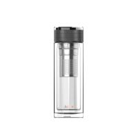 China 240ml Insulated Glass Tea Water Bottle Flask With Infuser for sale