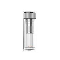 China 240ml Insulated Glass Tea Water Bottle Flask With Infuser for sale