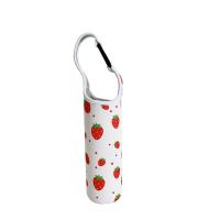 China Anti Slip Water Bottle Accessories Neoprene Bottle Cover Sleeve With Carry Strap for sale