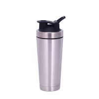China Stainless Steel Ice Protein Powder Bottle Insulated Gym Water Bottle Shaker 750ml for sale
