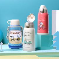 China 600ml Double Walled Kids Stainless Steel Water Bottle With Straw for sale