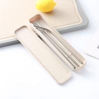 China OEM Water Bottle Accessories Metal Smoothie Straws And Cleaning Brushs for sale