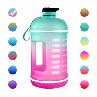 China BPA Free 64 oz Half Gallon Motivational Water Bottle Jug For Fitness Gym Outdoor for sale