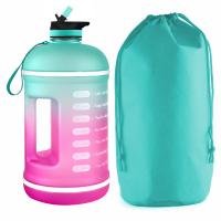 China BPA Free 64 oz Half Gallon Motivational Water Bottle Jug For Fitness Gym Outdoor for sale