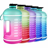 China BPA Free 64 oz Half Gallon Motivational Water Bottle Jug For Fitness Gym Outdoor for sale