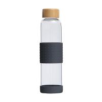 China 400ml Protective School Kids Glass Drinking Bottles With Silicone Cover for sale
