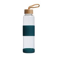 China 400ml Protective School Kids Glass Drinking Bottles With Silicone Cover for sale