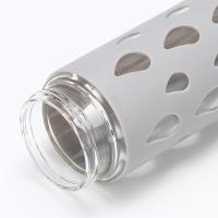China Anti Slip Single Wall water Glass Drinking Bottles 350ml for sale