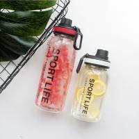 China 20oz Glass Beverage Bottles Bulk High Borosilicate Glass Water Bottle With Plastic Straw for sale