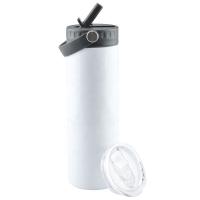 China Double Wall 20 Oz stainless steel tumbler with straw Vacuum Insulated for sale