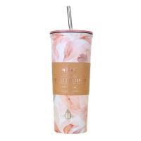 China Leakproof Stainless Steel Travel Cups With Straws BPA Free for sale