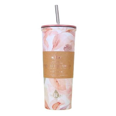 China Leakproof Stainless Steel Travel Cups With Straws BPA Free for sale