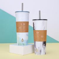 China Leakproof Stainless Steel Travel Cups With Straws BPA Free for sale