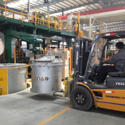 China Industrial Molten Aluminum Transfer Ladles Maximum Service Temperature of ≤850C and Surface Temperature Rise of ≤50 for sale