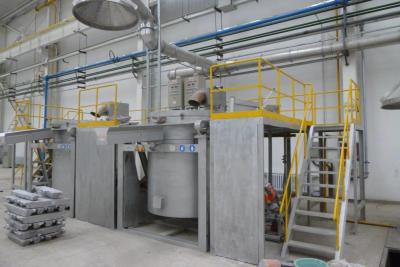China 1000KG 1200KG  High Frequency Induction Furnace Natural Gas Heating for sale