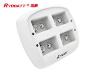 China RYDBATT 4 Slot 6F22 Li Ion Battery Charger / Li Ion LED Smart 9v Lithium Ion Battery Charger for sale