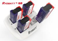 China RYDBATT 4 Slot 6F22 Li Ion Battery Charger / Li Ion LED Smart 9v Lithium Ion Battery Charger for sale