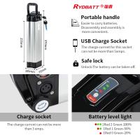 China Customized 18650 Ebike Battery Sliver Fish 48V Electric Bicycle Battery for sale