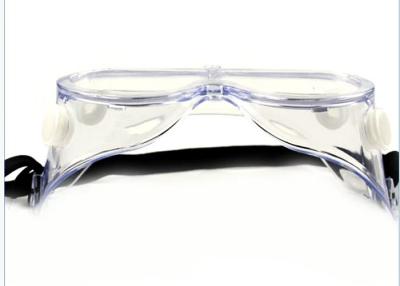 China Clear Lightweight Disposable Protective Goggles Ergonomic Curved Design for sale