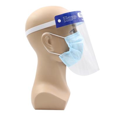 China Polymer Medical Protective Face Shield Elastic Headband With Foam Disposable Use for sale