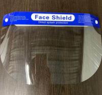 China 330 * 220mm Clear Disposable Face Shield Double Sided Polymer Materials for sale