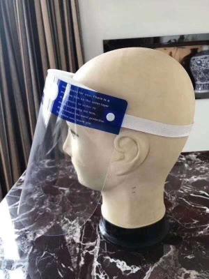 China Personal Protection Disposable Face Shield 330 * 220mm Size Transparent Color for sale