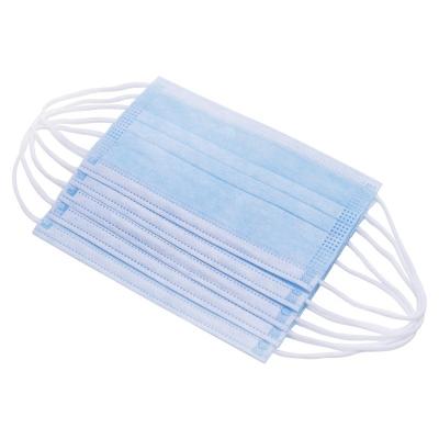 China Non Woven Blue Earloop Medical Mask No Glass Fibers Hypoallergenic For Public for sale