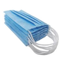China Non Woven Blue Earloop Medical Mask No Glass Fibers Hypoallergenic For Public for sale