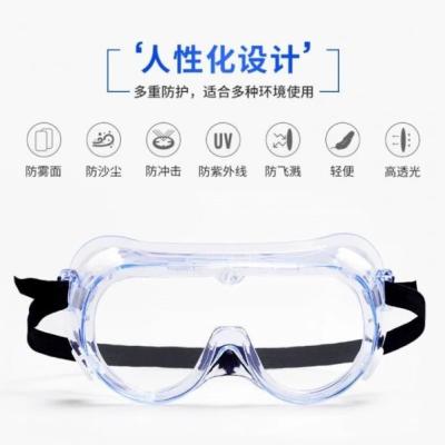 China Portable Safety Eye Protection Goggles PC With Anti Fog / Scratch Function for sale