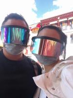 China Comfortable PET Elastic Band Anti UV Visor Face Shield for sale