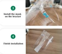 China Transparent Elastic Band PET Plastic Face Shields for sale