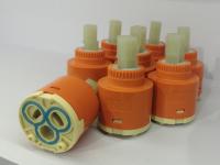 China Bathroom Bathtub Faucet Parts Water Saving Ceramic Cartridge 40mm for sale