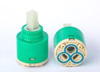 China Ceramic 35mm Bathroom Taps Faucet Valve Cartridge Flat Double Seal for sale