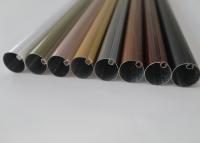 China 6.3m Groove 0.4mm Aluminium Curtain Pole 28mm Diameter Silver Gold Black for sale