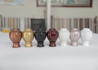 China 28mm Curtain Rod End Caps Decorative Finials for Living Room Injection Molded Plastic for sale