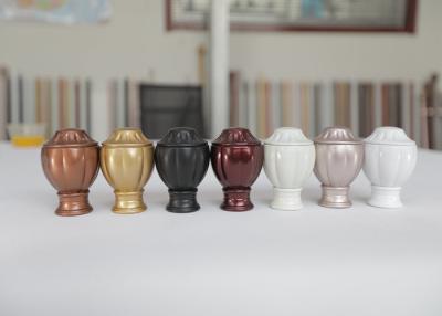 China 28mm Curtain Rod End Caps Decorative Finials for Living Room Injection Molded Plastic for sale