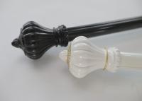 China Decorative Dining Room 19mm Black Curtain Pole Finials for sale
