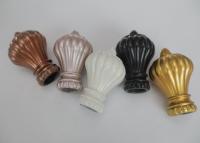 China 22mm Plastic Decorative Curtain Pole Finials Custom Colors for 16-32mm Rods for sale