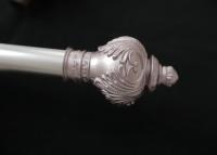 China Single Bracket 10cmx28mm Black Curtain Rod Ends for sale