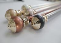 China Mangosteen Shaped 28mm Curtain Rod Finials Plastic Custom Colors for 16-32mm Rods for sale