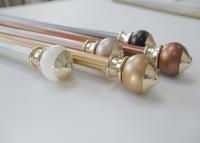 China Mangosteen Shaped 28mm Curtain Rod Finials Plastic Custom Colors for 16-32mm Rods for sale