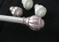 China No Drilling Plastic 10cmx28mm Curtain Rod Finials for sale