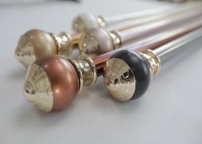 China Classical Injection Molding Window Curtain Rail Finials 16mm 28mm Plastic Metal for sale