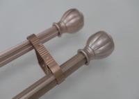China Ceiling Mounted Telescoping Curtain Rod with Decorative End Caps for 16-32mm Tubes for sale
